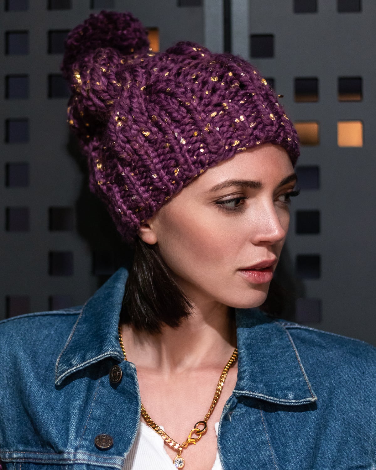 Nordic Purple Beanie - Miss Polyplexi