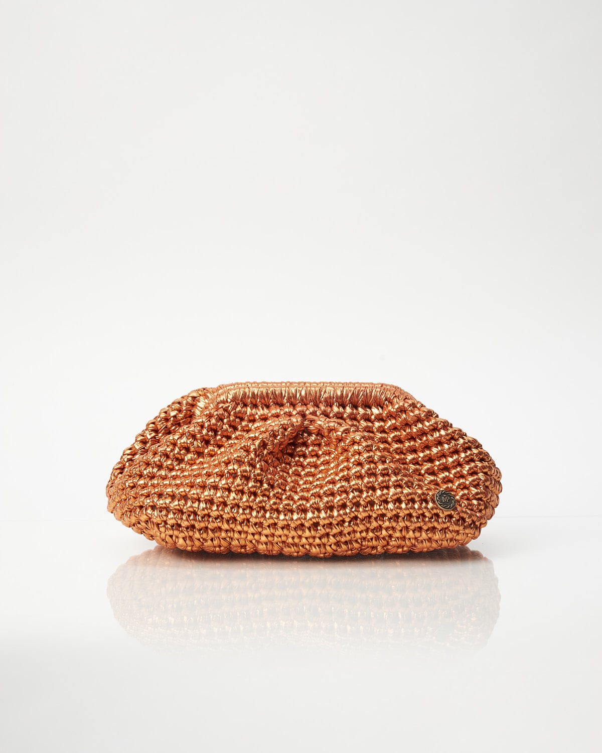 Micro Basilica Metallic Copper Crochet Clutch Bag - Miss Polyplexi
