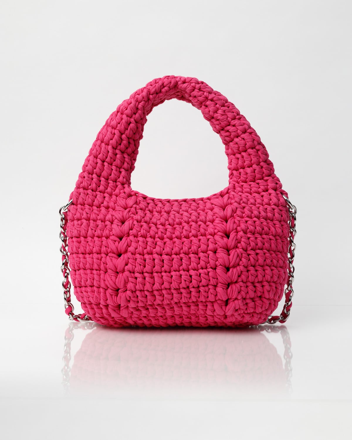 Sicily Fuchsia Crochet Tote Bag - Miss Polyplexi