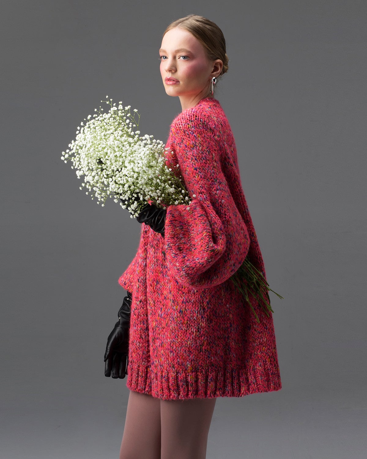 Sabine Fuchsia Knitted Cardigan - Miss Polyplexi