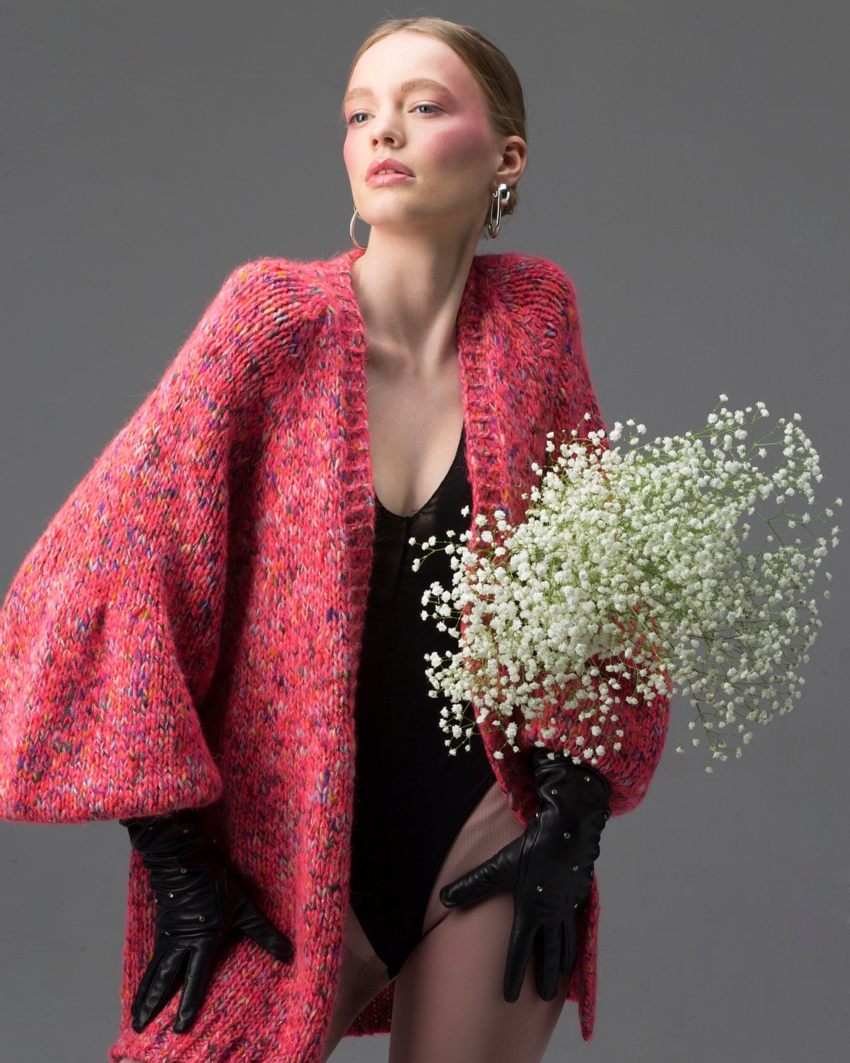 Sabine Fuchsia Knitted Cardigan - Miss Polyplexi