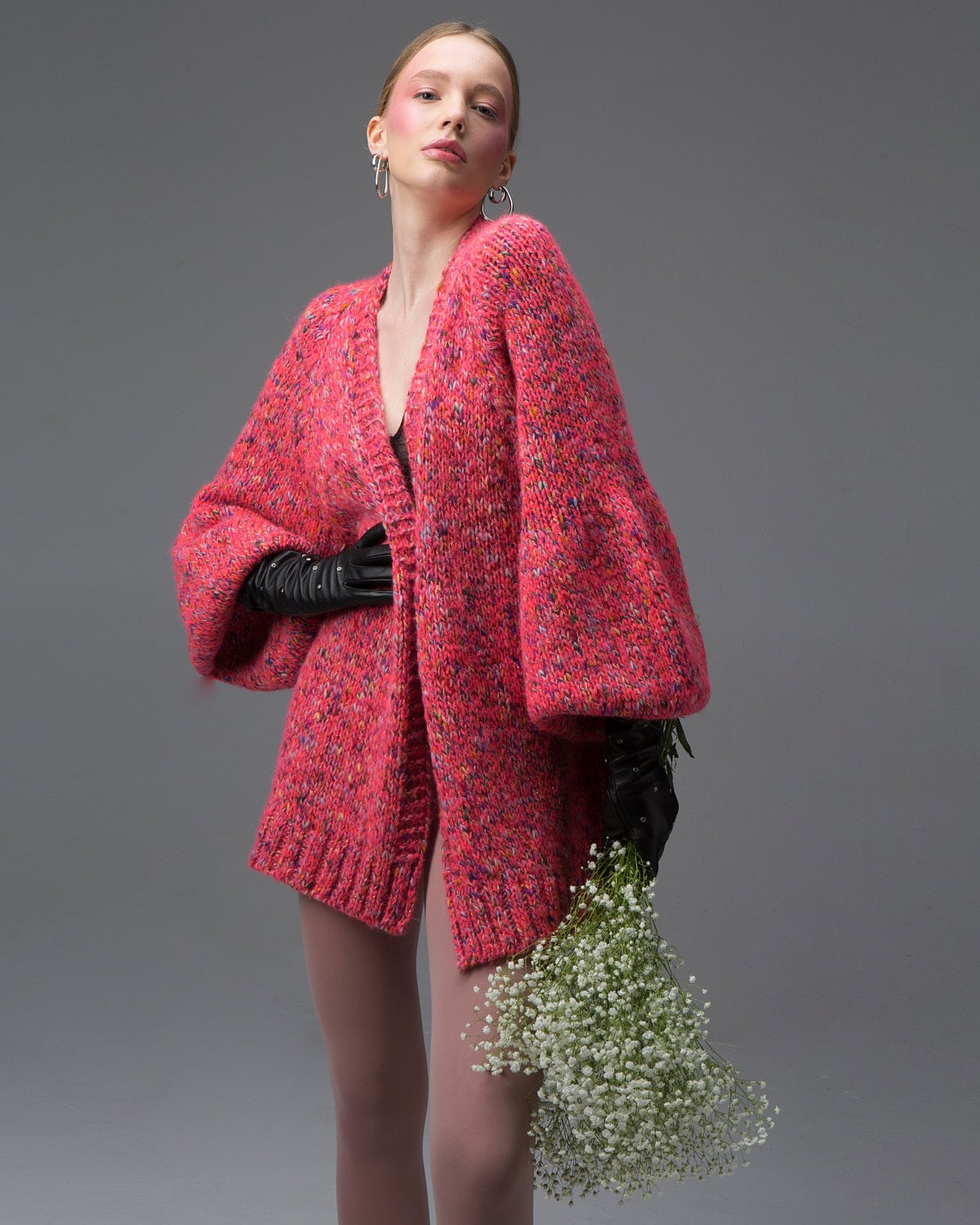 Sabine Fuchsia Knitted Cardigan - Miss Polyplexi