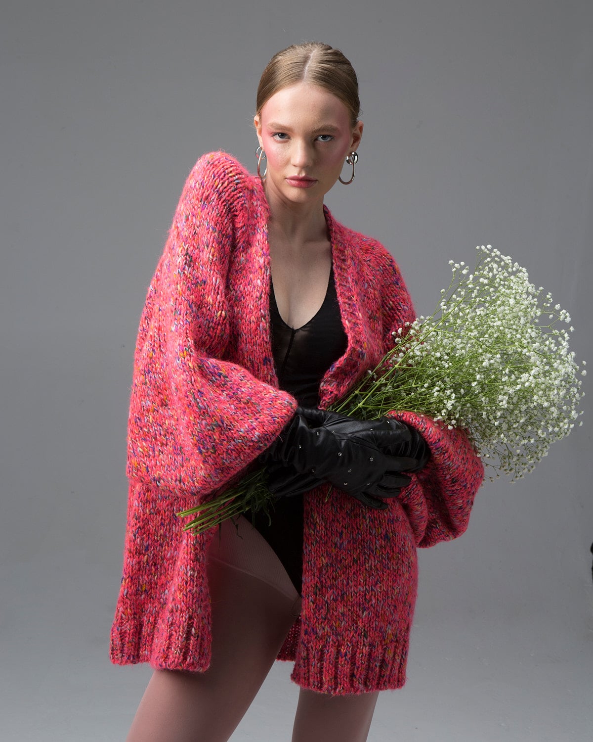 Sabine Fuchsia Knitted Cardigan - Miss Polyplexi