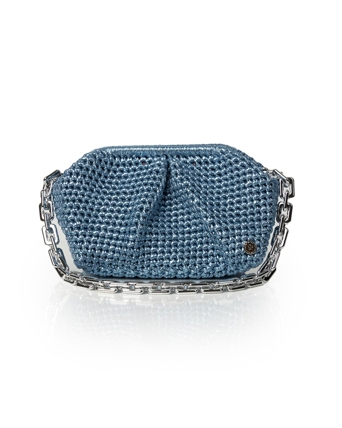 Basilica Metallic Raf Blue Crochet Shoulder Bag - Miss Polyplexi
