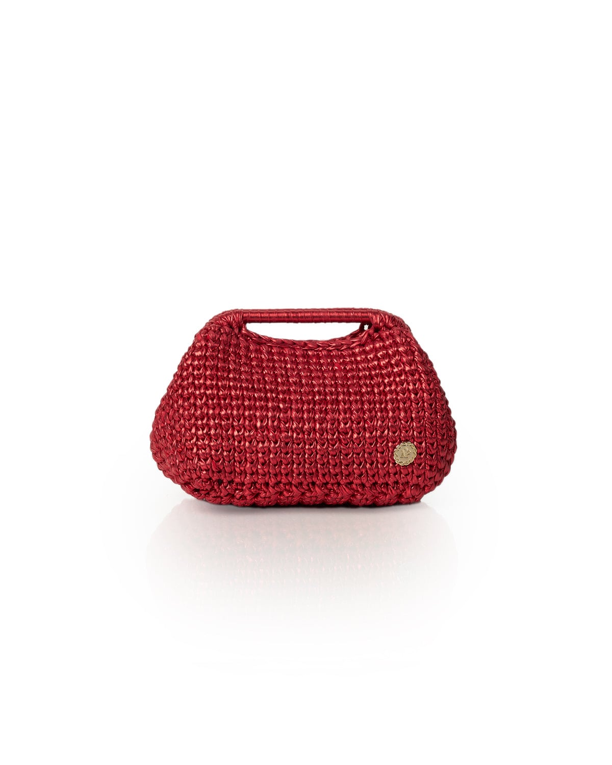 Cartagena Metallic Red Crochet Clutch - Miss Polyplexi