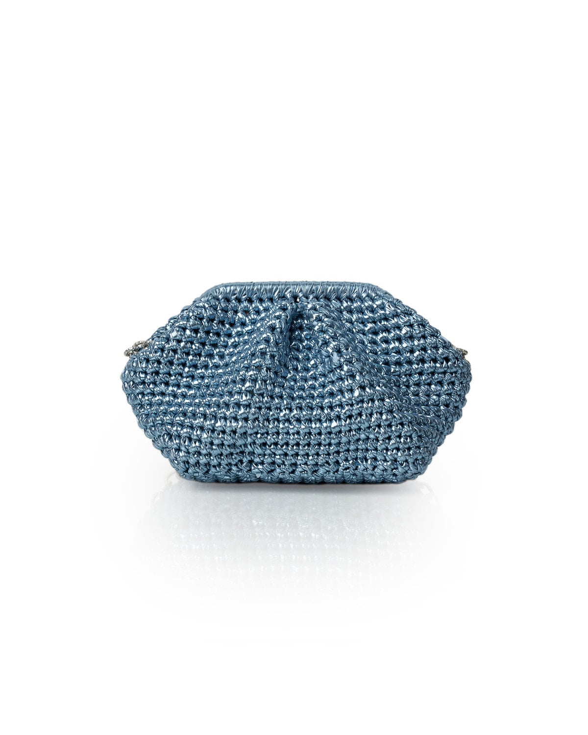 Micro Basilica Metallic Raf Blue Crochet Shoulder Bag - Miss Polyplexi