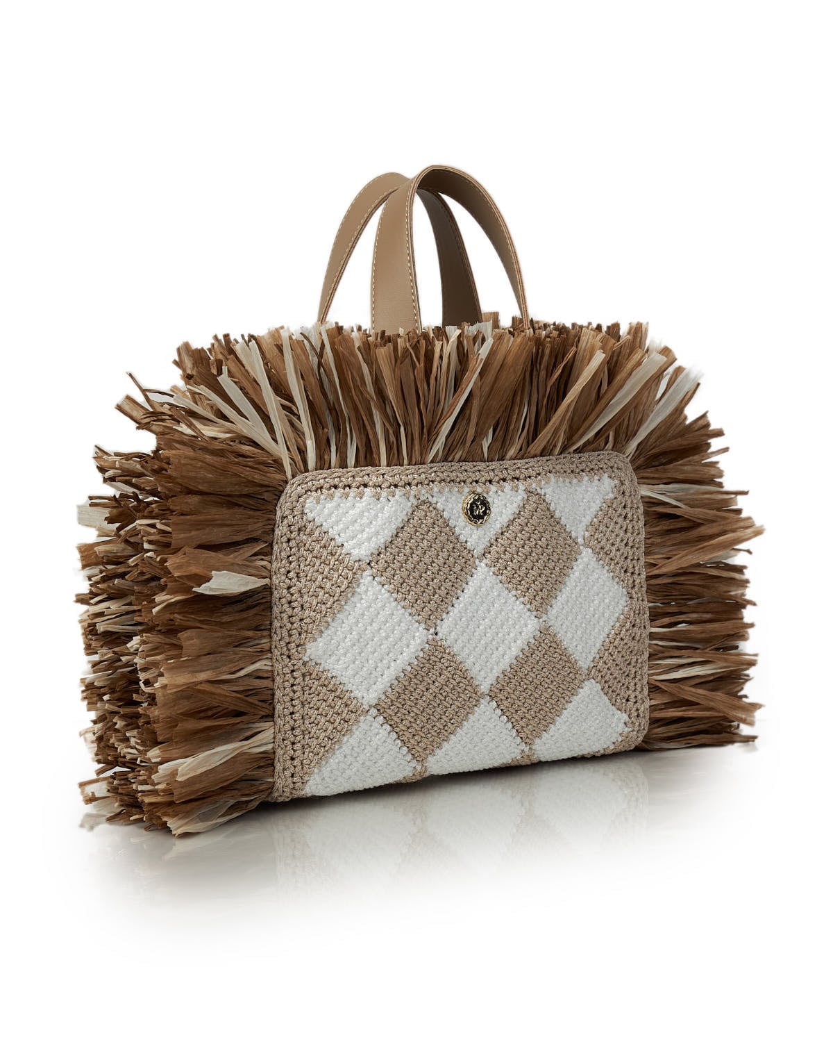 Modena White Beige Crochet Tote Bag - Miss Polyplexi
