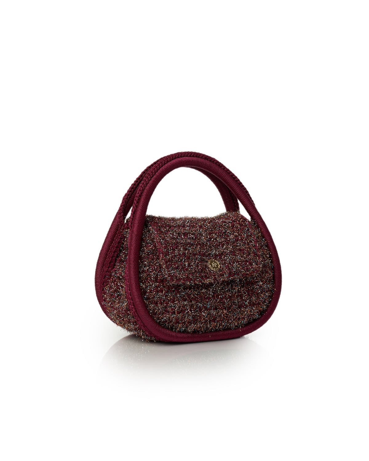 Ravenna Multicolor Burgundy Crochet Tote Bag - Miss Polyplexi